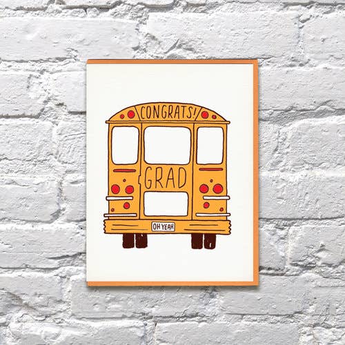 Bus Congratulations Graduation Card | Hey June Stationery & Letterpress